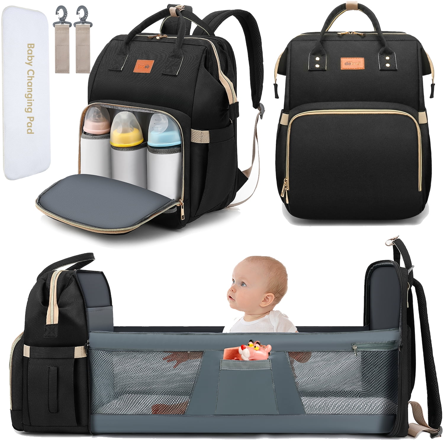 The Ultimate Mommy Bag: Changeable Crib, Large Capacity, Multi ...