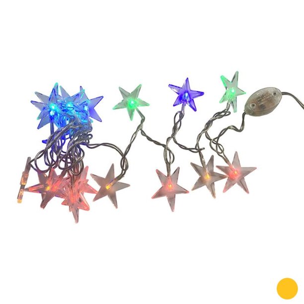 20 Luces Led Navidad Estrellas Colores, 1 Un | Lider