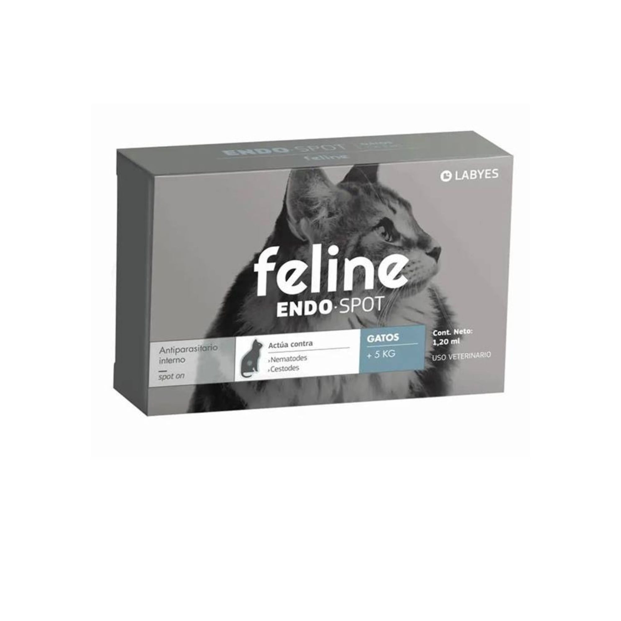 ANTIPARASITARIO FELINE LABYES ENDO SPOT + DE 5K | Lider