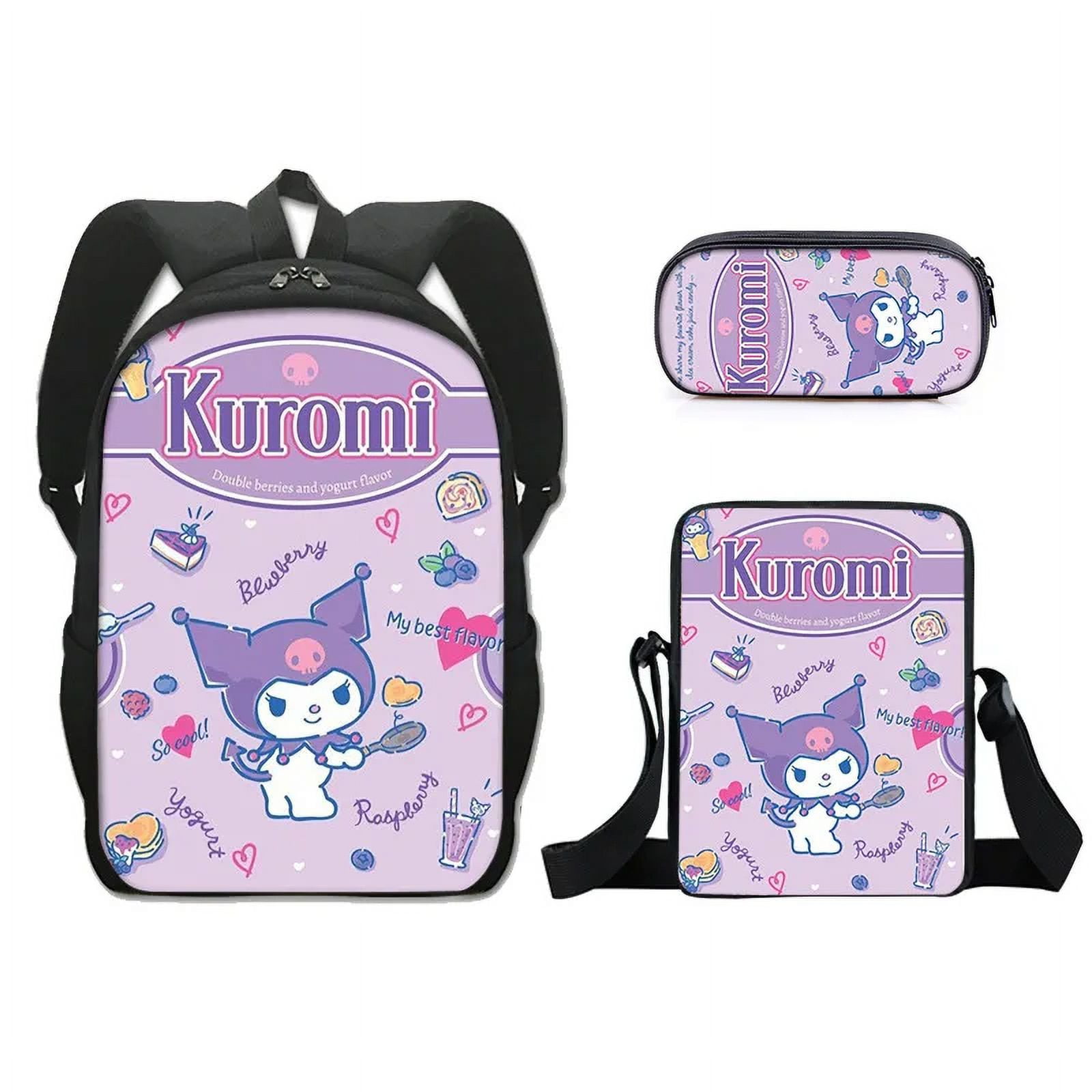 Sanrio Kuromi Backpack Pencil Bag Student Primary and Middle kawaii ...