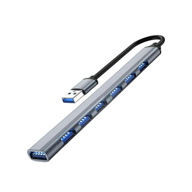 Hub USB 3.0 Salida De Audio Divisor Para Computadora Portátil 7 Puertos ...