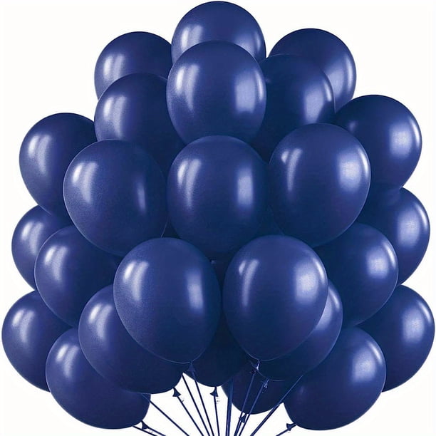 60pcs, Navy Blue Balloons, Night BLue Latex Party Balloons, Navy Round ...