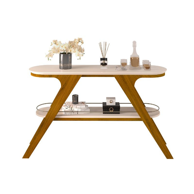 Mesa de Arrimo Doris Blanco Y Café | Lider