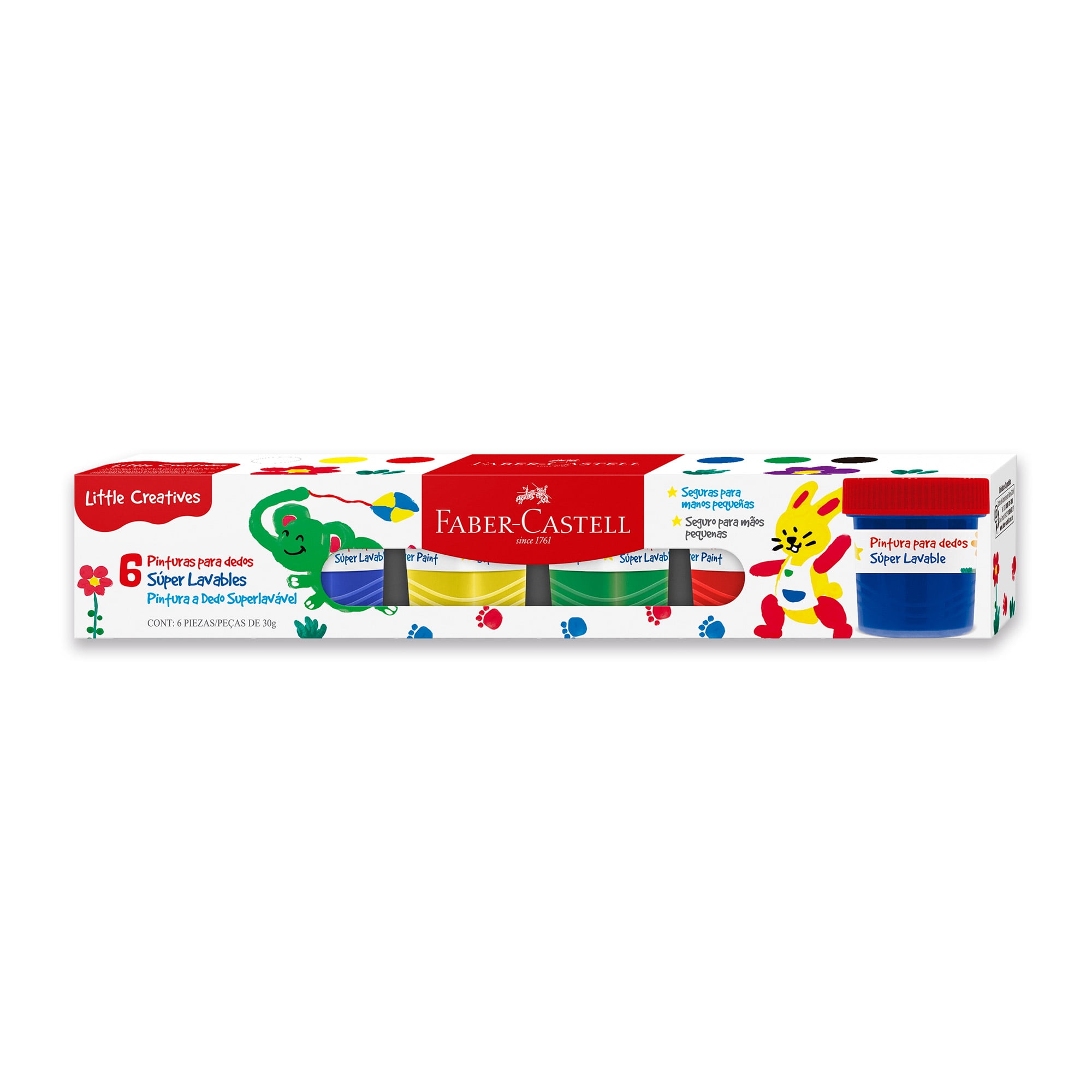 Pintura de Dedos Faber-Castell Little Creatives x6 Colores | Lider