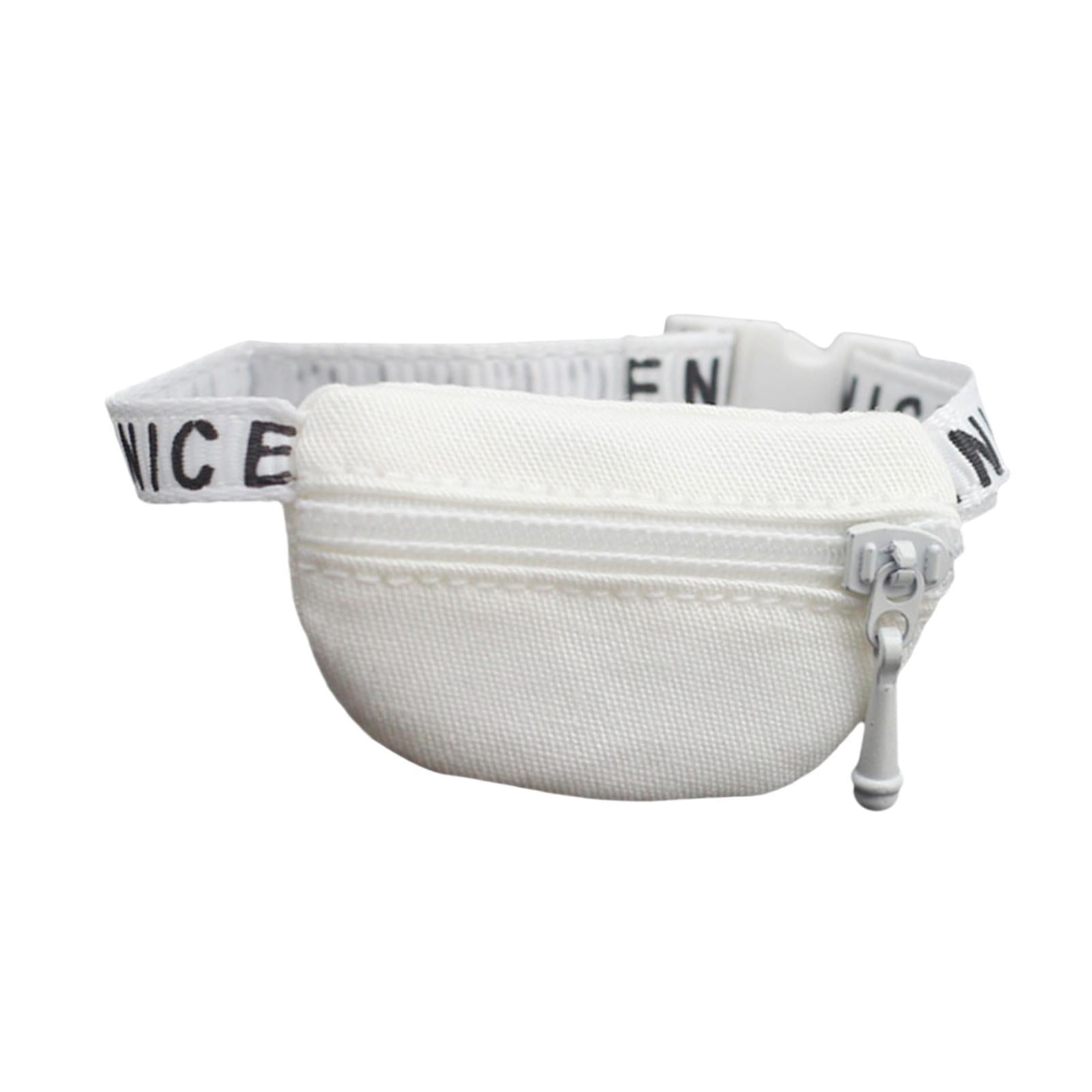 1:6 1:12 Crossbody Fanny Pack Modelo Escena En Miniatura Para Figuras De Acción Muñecas Blanco ...