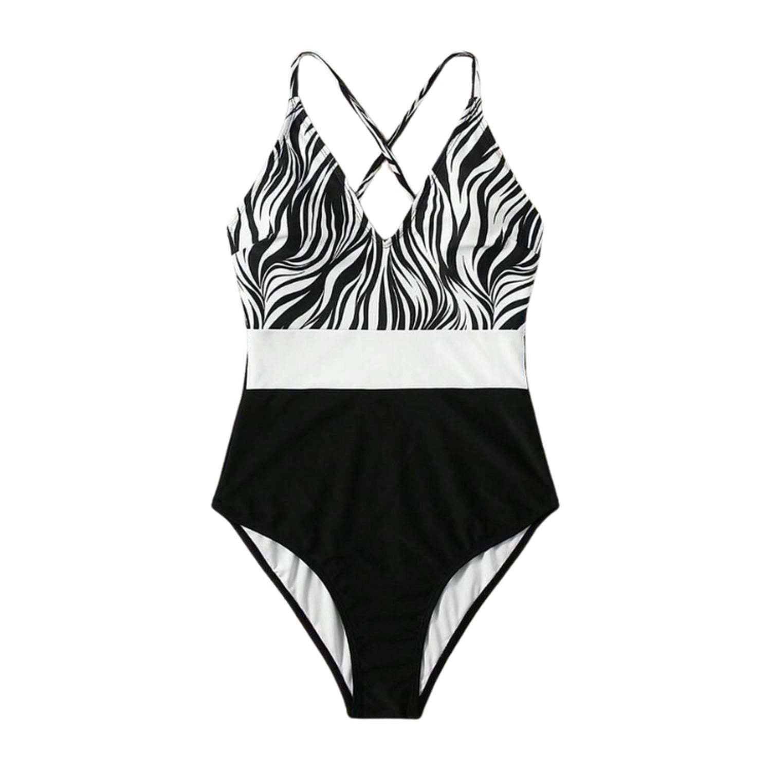 Traje de Baño Enterizo Combinado Animal Print blanco XL | Lider