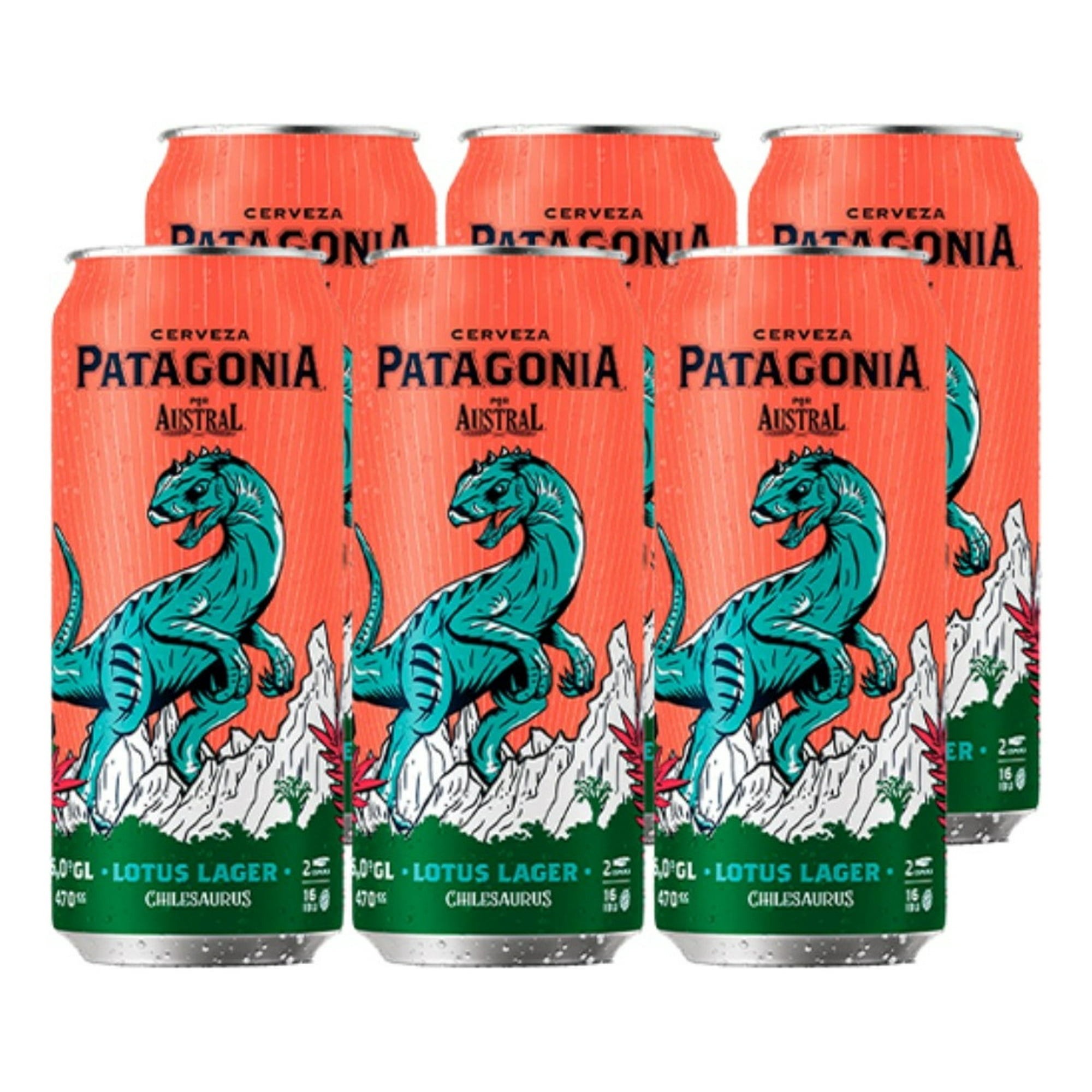 Pack 6 Cervezas Patagonia Austral Lotus Lager Lata 470cc | Lider