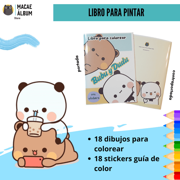 Libro Para Pintar Bubu y Dudu con stickers | Lider
