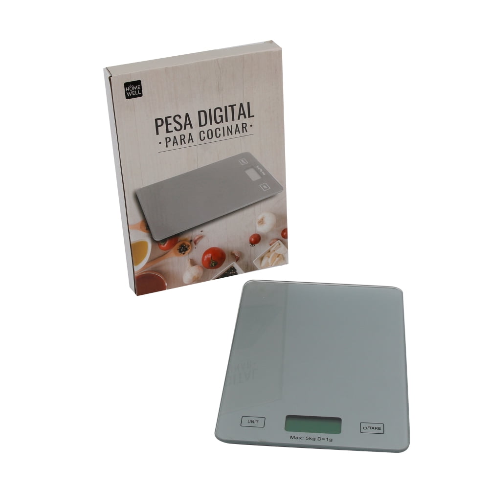 Balanza Pesa Digital Para Cocina 21.5x15x1.5cm | Lider