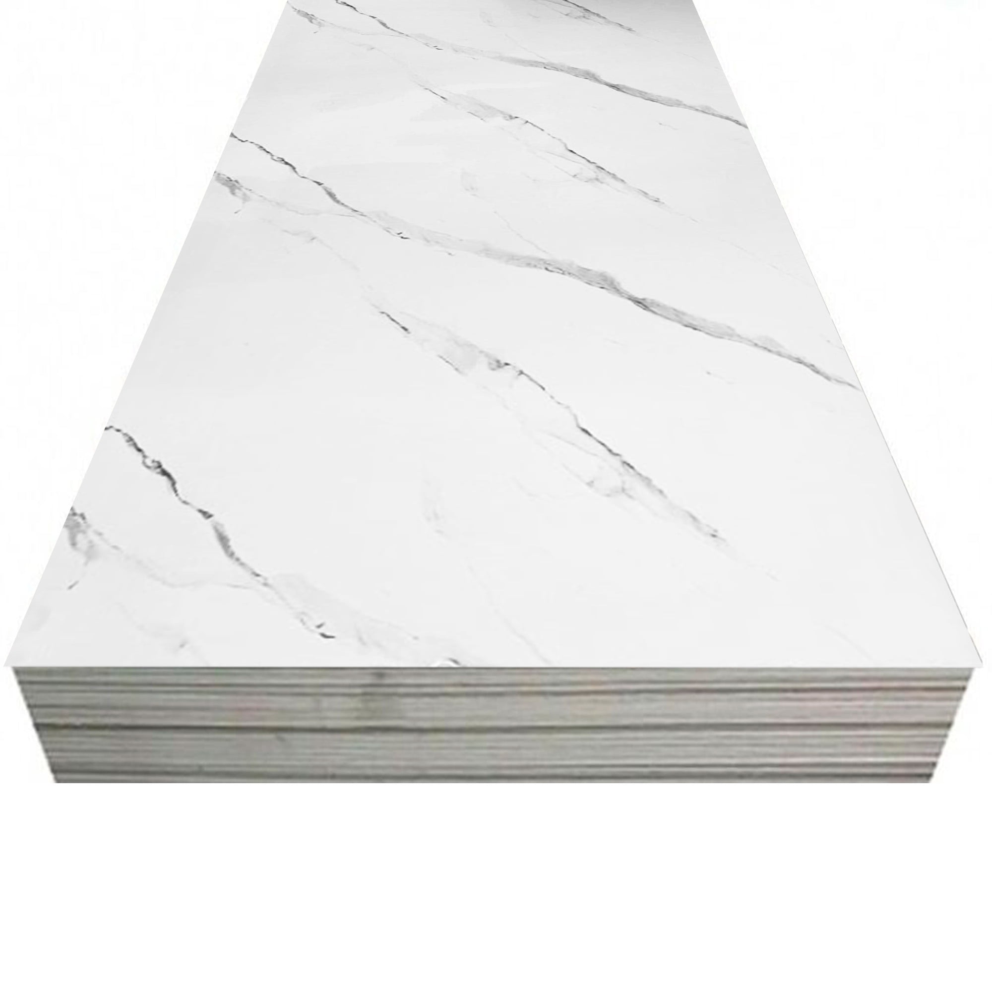 Plancha Decorativa PVC UV Blanco Mármol Carrara 244x122cm 25mm | Lider