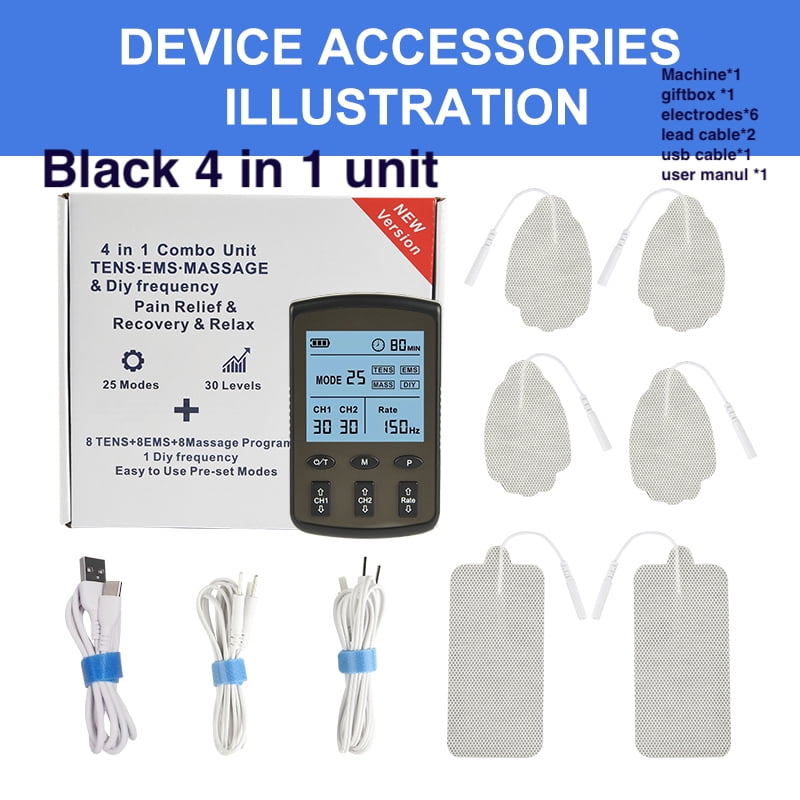 Homeuse TENS EMS Therapy Pain Relief Electrodes Pad Pulse Muscle ...