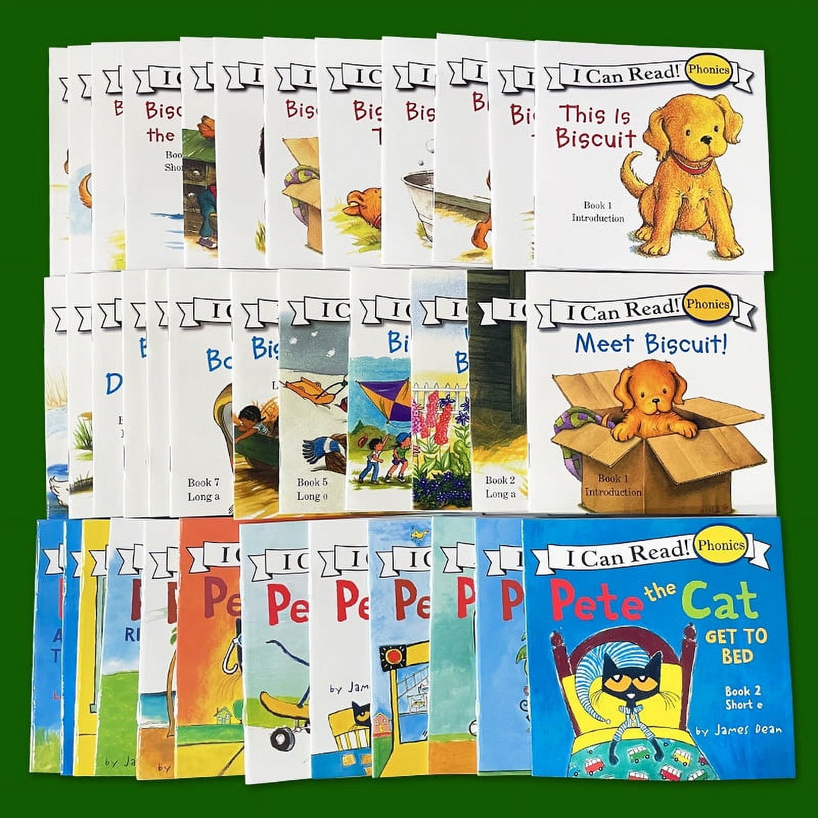 12 Books/Set Biscuit Series I Can Read Phonics Words Learning English ...