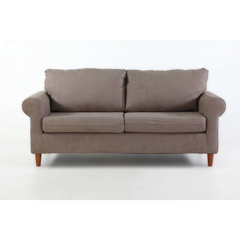 Sofá Retro 2 Cuerpos Tela Gris Claro | Lider