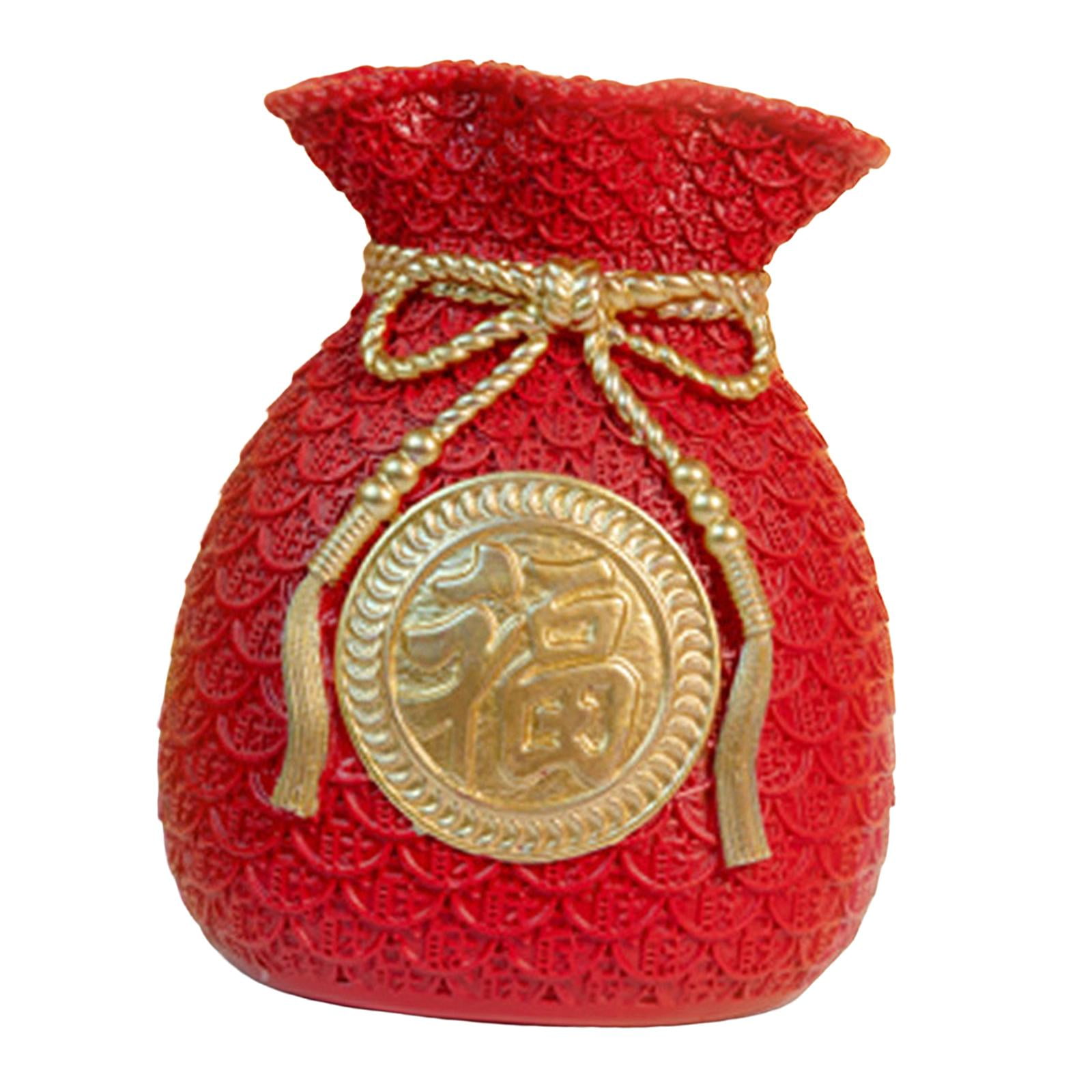 Florero Ramo Titular Obra Bendición Bolsa Forma Estatua Para Mesa Rojo ...