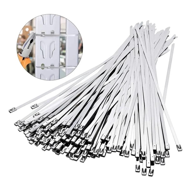 100pcs Abrazadera Metálica 4.6 × 500mm Amarra Acero Inoxidable 304 | Lider