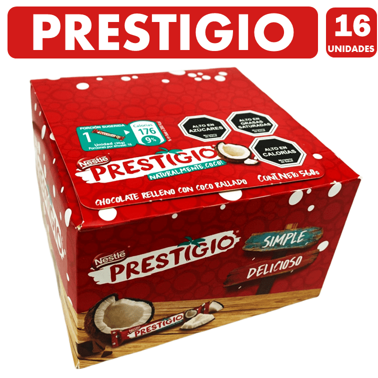 Prestigio De Nestle Chocolate Relleno De Coco (Caja Con 16U) | Lider