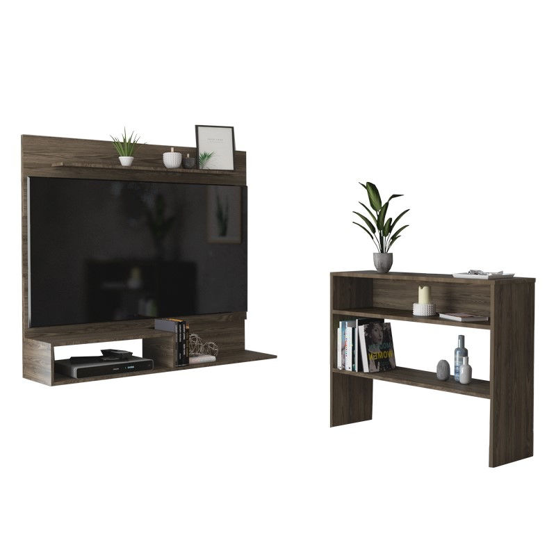 Living Combo Panel Tv 55 Pulgadas Beijing Coñac + Arrimo | Lider