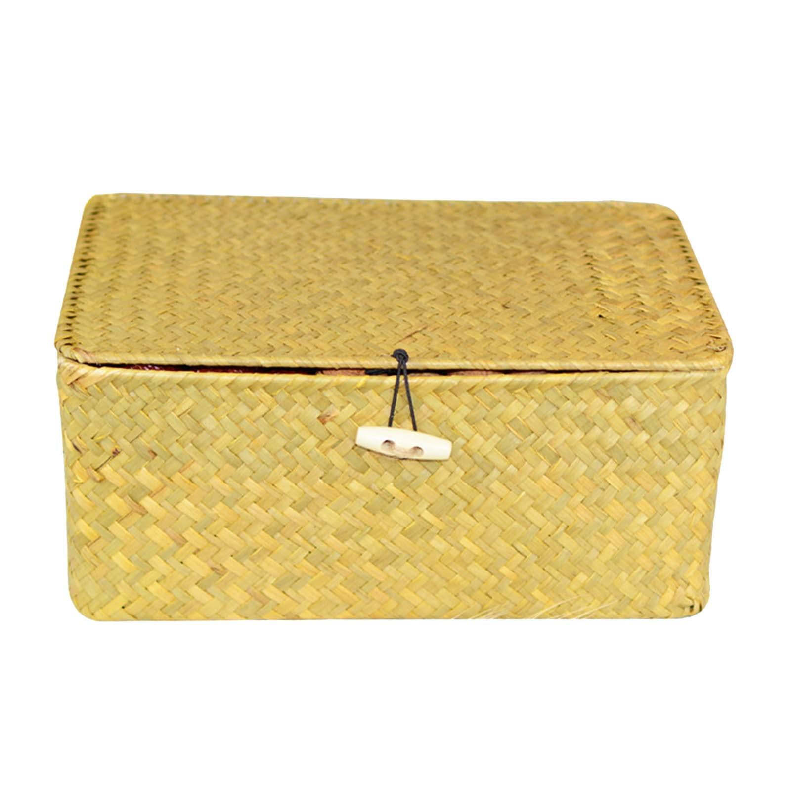 Canasto Rectangular De Almacenamiento De Pastos Marinos Naturales Organizador De Pastos Marinos ...