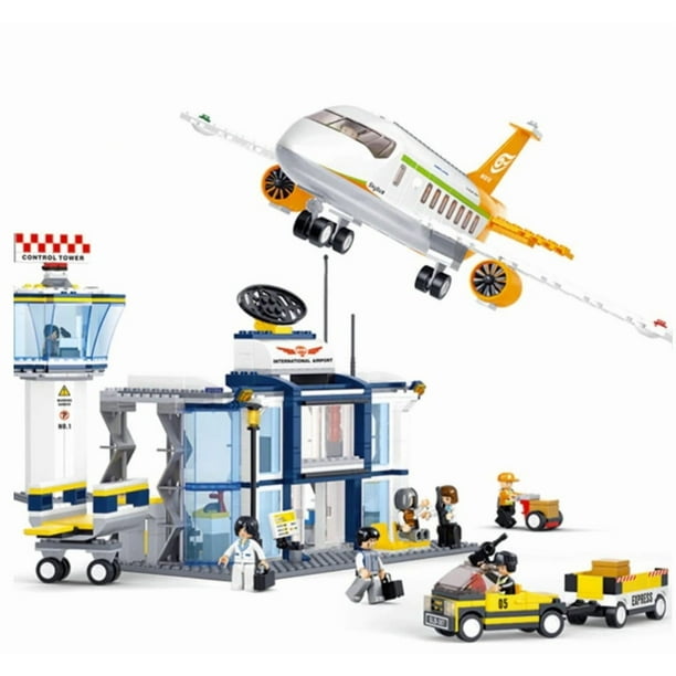 Aeropuerto con Avión de pasajeros, compatible Lego | Lider