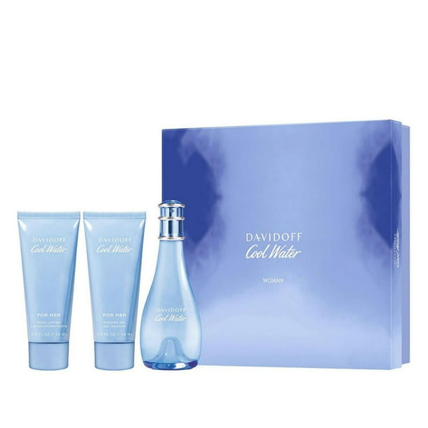 Set Davidoff Mujer Cool Water Women Edt 100 Ml + 75 Ml + Sg 75 Ml 3 Pcs | Lider