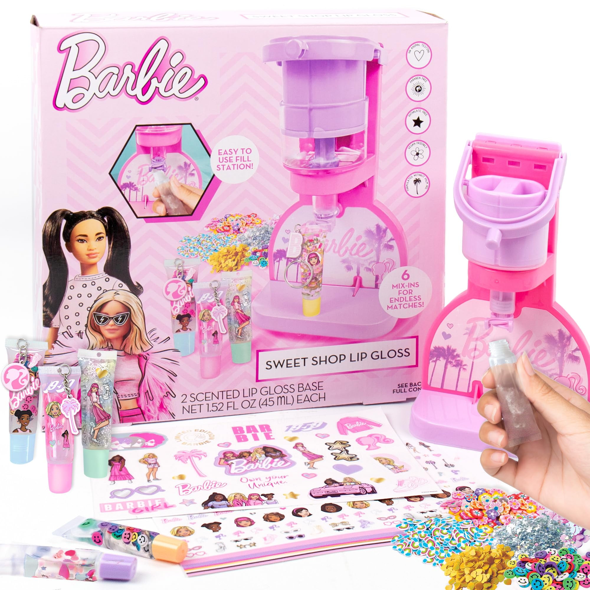 Kit para hacer brillos de labios Barbie Sweet Shop con 12 accesorios ...