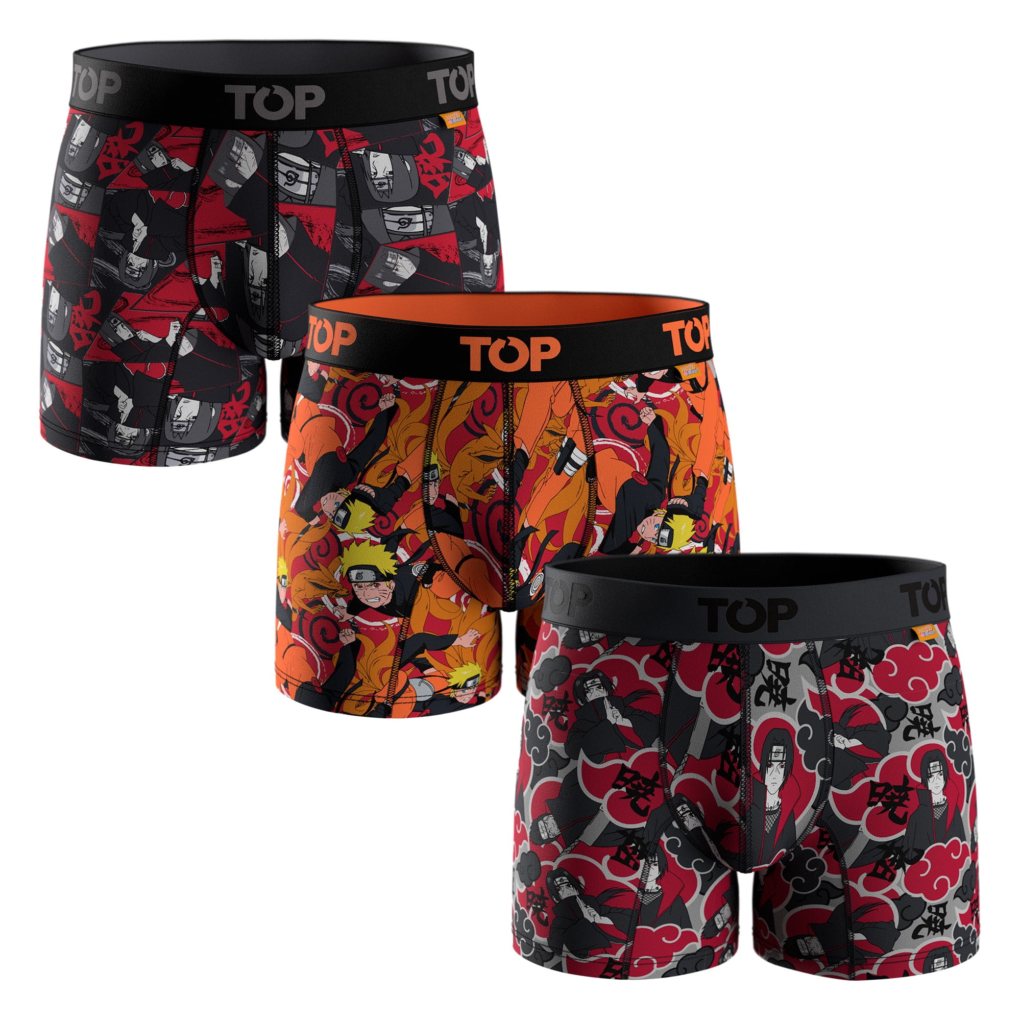 BÓXER MEDIO ALGODÓN NARUTO SHIPPŪDEN PACK 3 C4 TOP | Lider