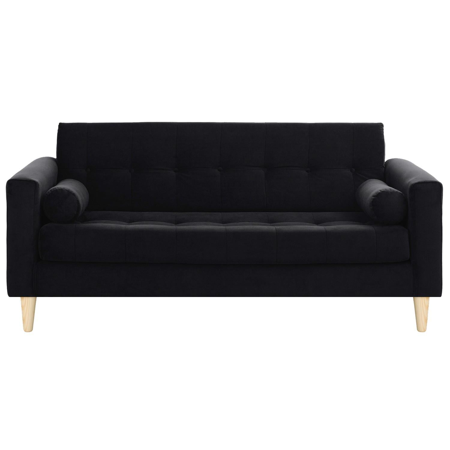 Sofa Retro 3C Felpa 05 Negro | Lider