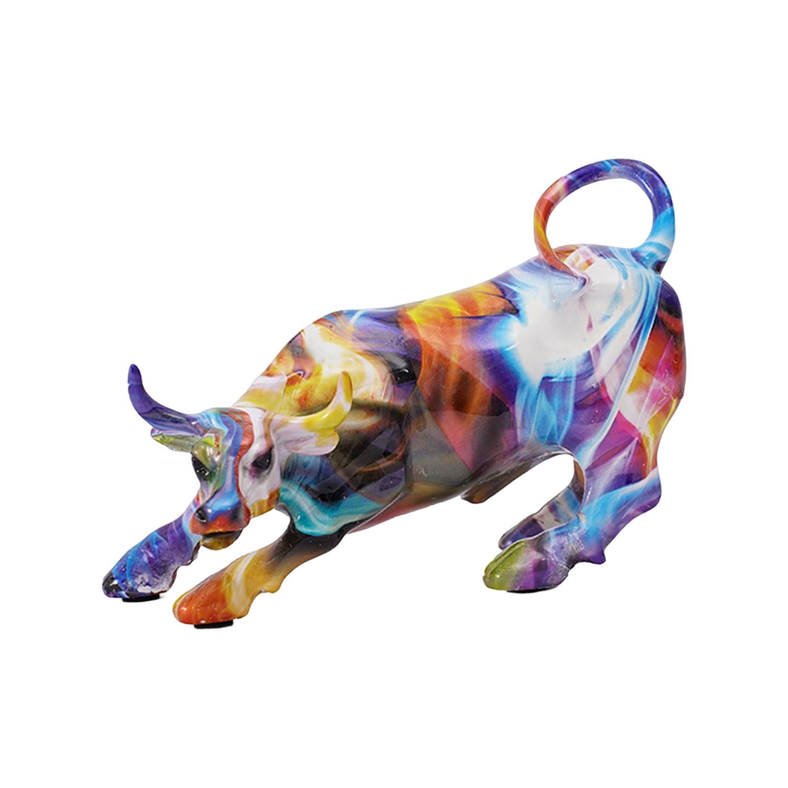 Escultura De Animales De Toro De Resina De Pintura Creativa Para ...