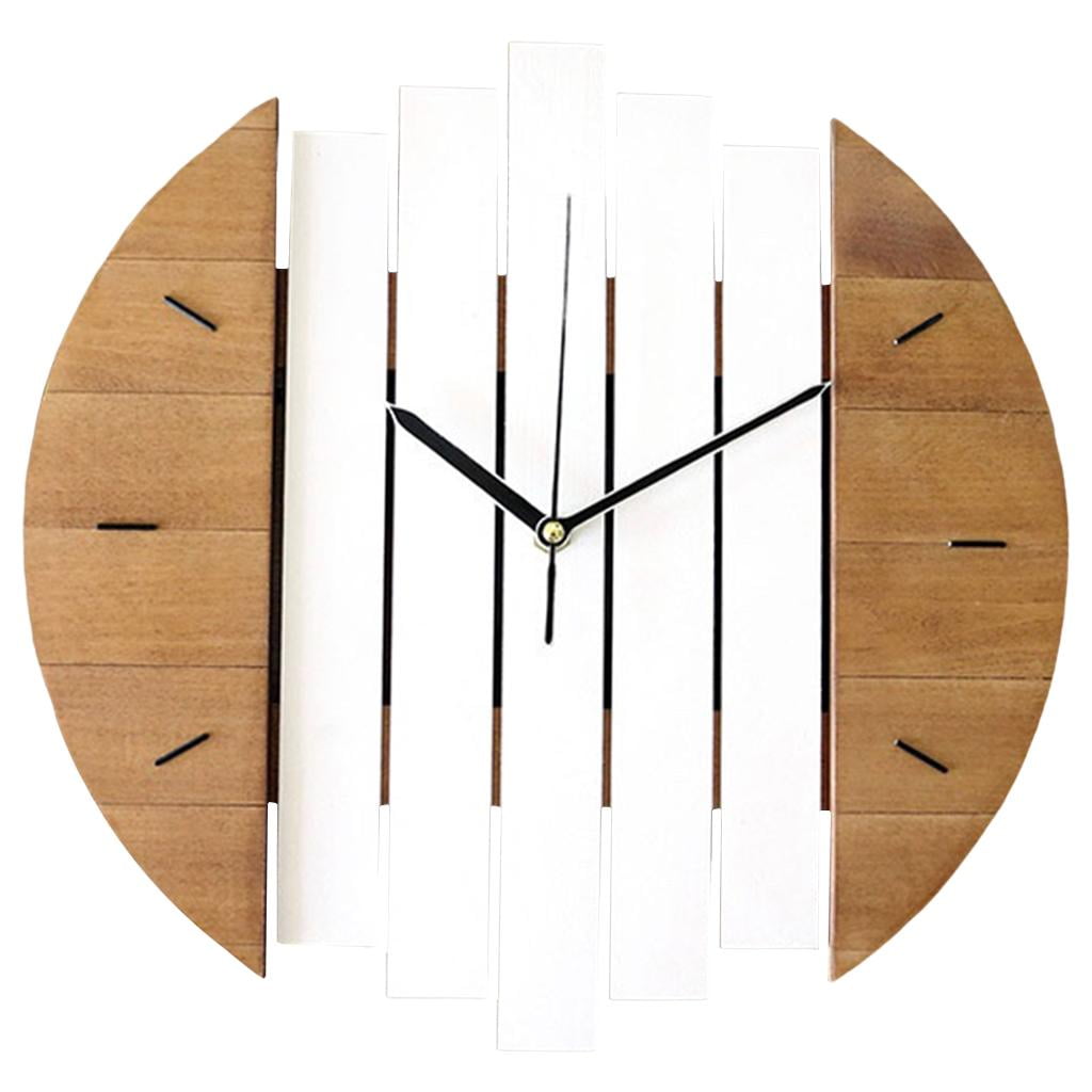 Reloj De Pared De Madera Vintage Rústico Shabby Relojes Arte Silencioso ...
