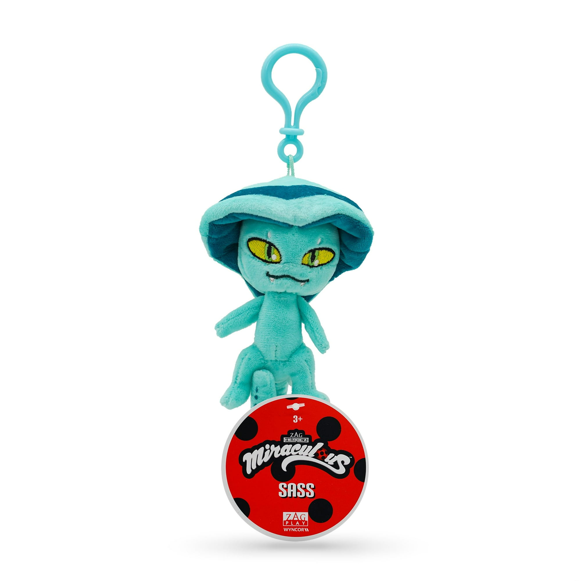 Juguete Peluche Miraculous Kwami Sass 12 cm Con Clip | Lider