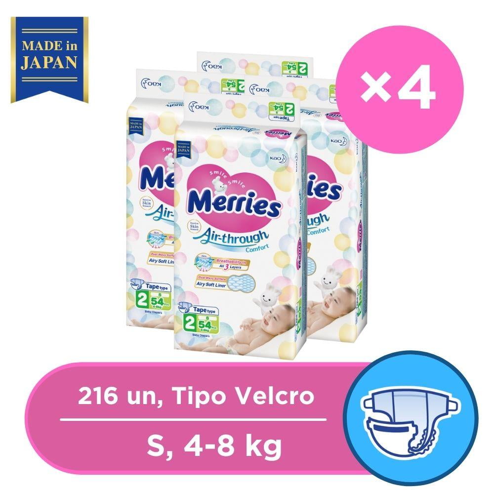 PACK VELCRO MERRIES X4 TALLA S "216 PCS" (4 - 8 Kg) | Lider