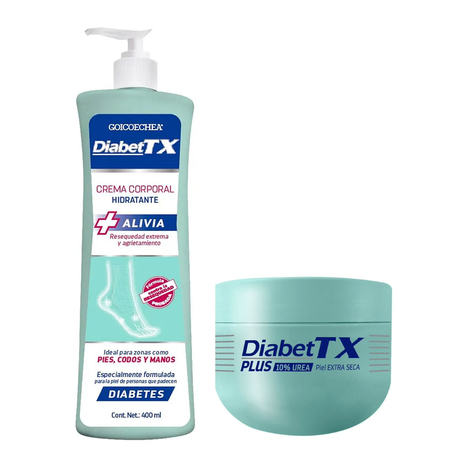 Pack Goicoeche Diabet Tx Crema Plus Urea 400 ml + Crema Hidratante 200 ...