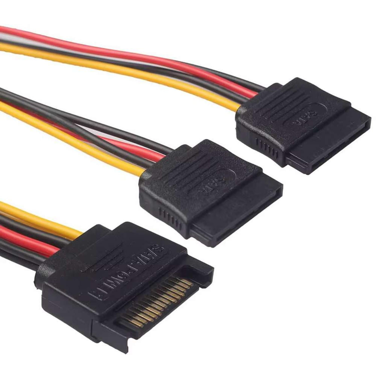 Cable Adaptador Splitter De Poder Sata 15 Pines Alimentacion multicolor ...