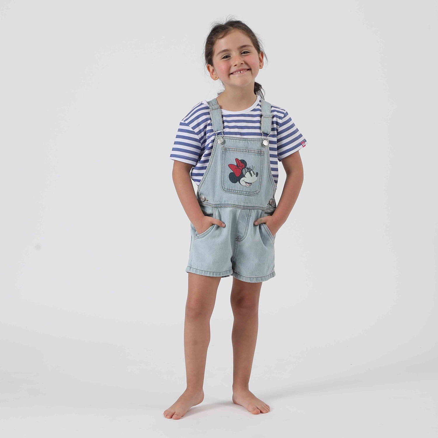 Conjunto Niña Jardinera Denim Minnie Disney | Lider