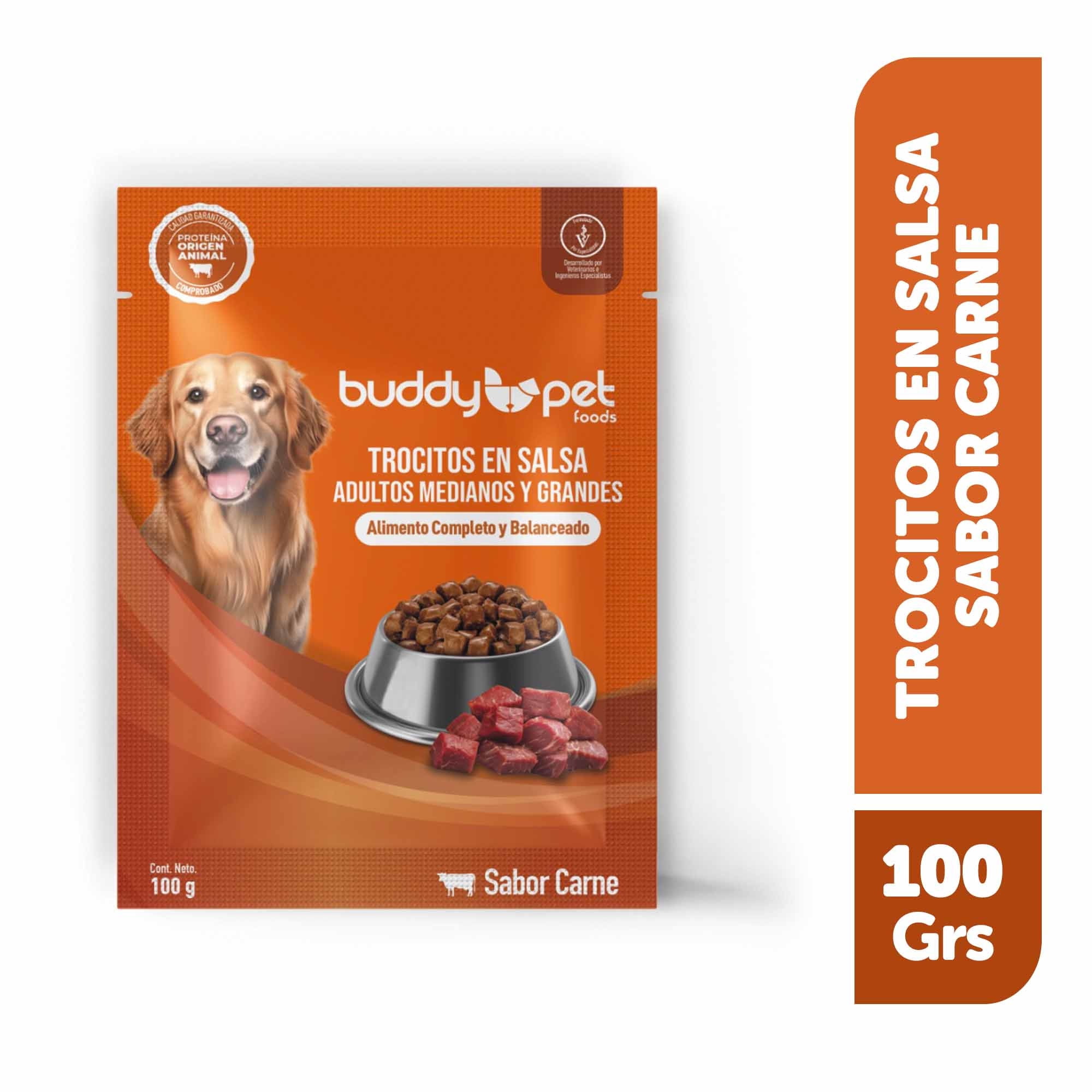 Alimento Húmedo Perro Adulto Trocitos Sabor Carne Pouch, 100 g | Lider