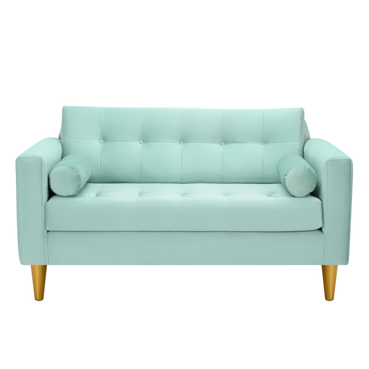 Sofa Retro 2c Felpa 01 Verde Agua | Lider