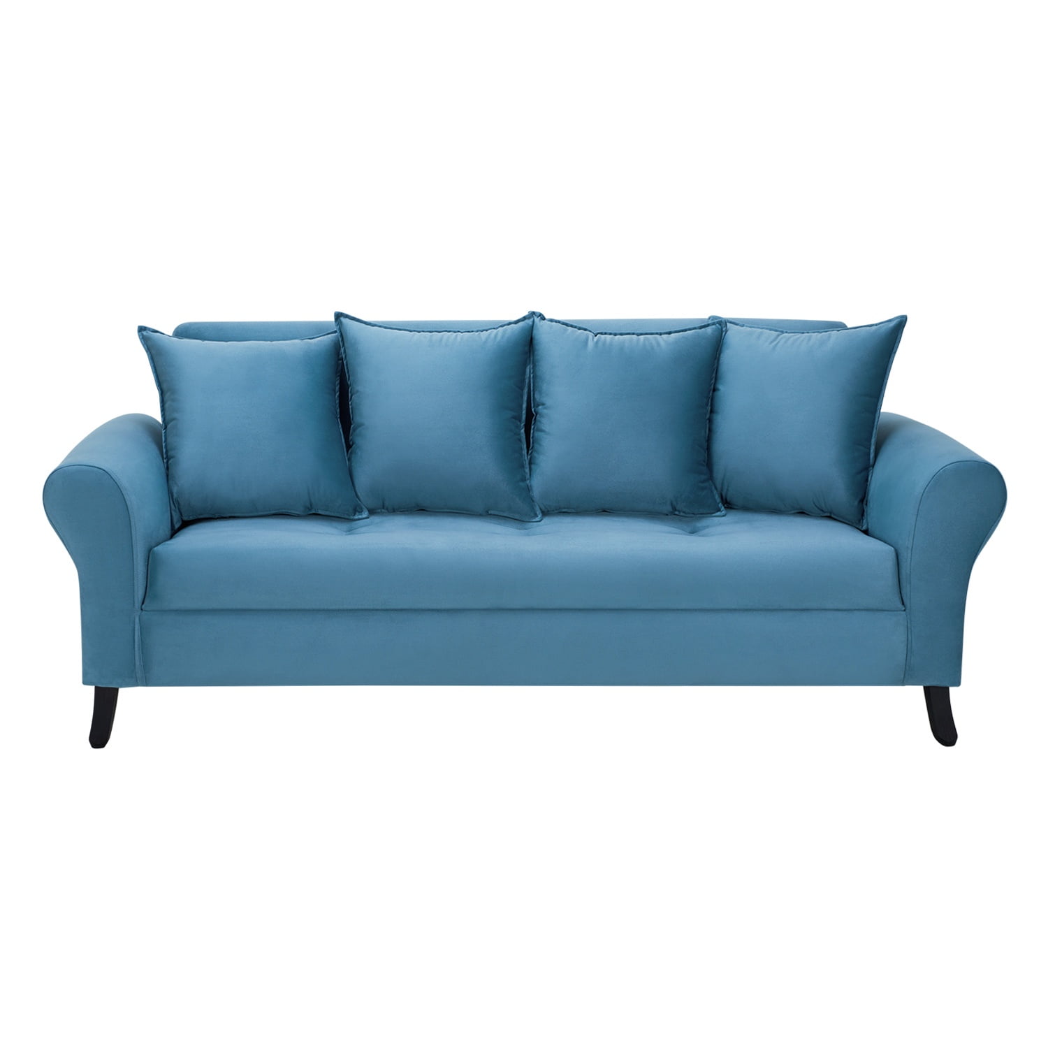 Sofa Lua 3c Felpa 20 Azul Petroleo | Lider