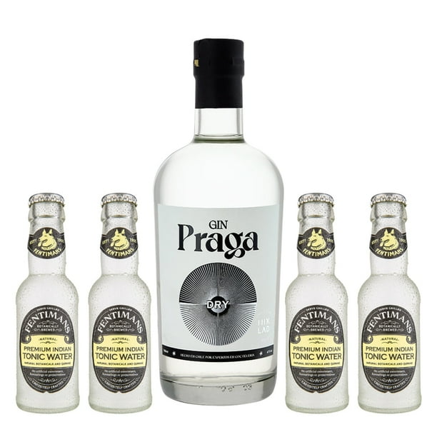 Pack Gin Praga Dry 700cc + 4 Fentimans Tonic Water | Lider