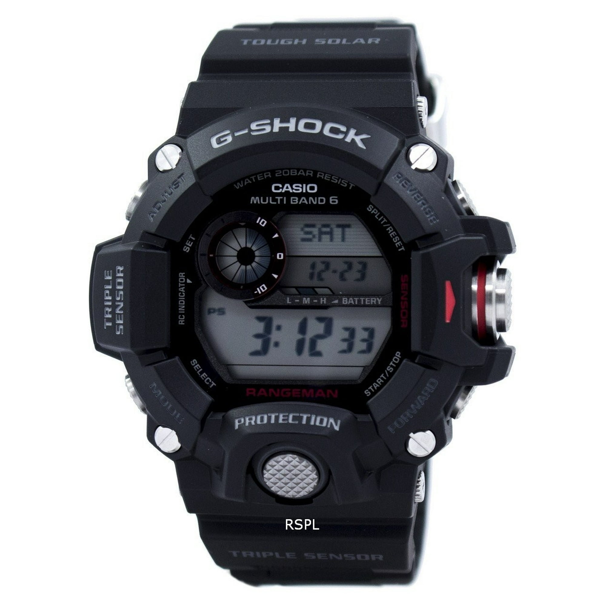 Reloj Casio Rangeman G-Shock Triple Sensor Atomic GW-9400-1 GW9400-1 ...