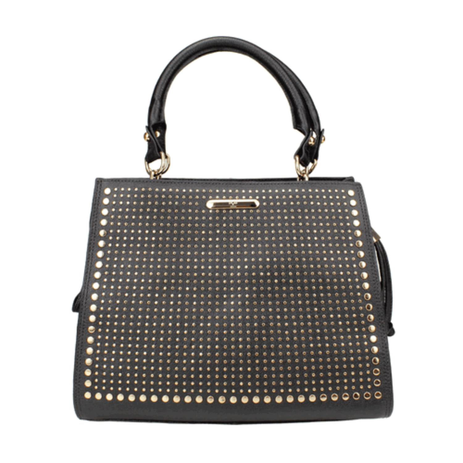 Cartera Versace 1969 Cuero Tachas Negra | Lider