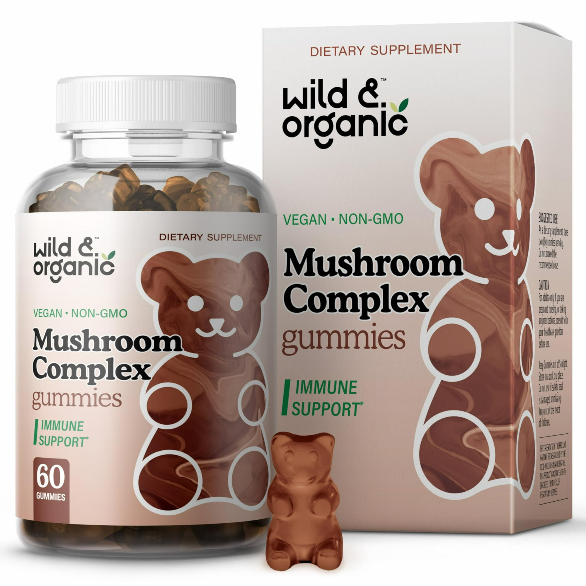 Wild & Organic Mushroom Gummies - Lion's Mane, Cordyceps, Turkey Tail ...