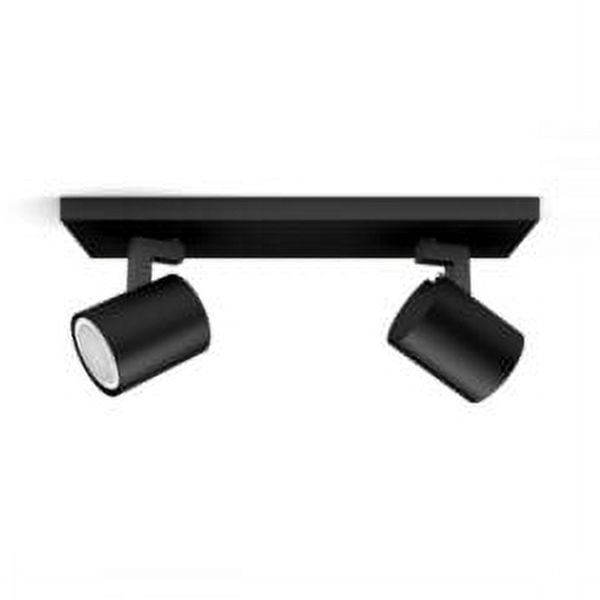 Foco Spot Led Track Light 2xgu10 Negro Incluye Ampolleta Cálida | Lider