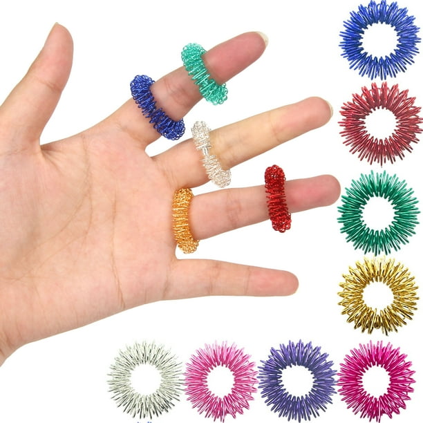 5-15pcs Acupressure Rings Spiky Sensory Finger Rings Set for Teens ...