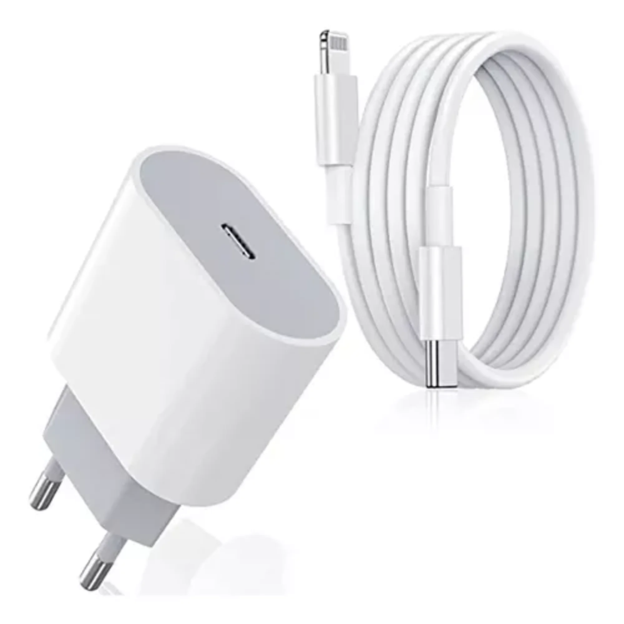 Cargador más cable Para Iphone 20 W Pack cable Lightining a Tipo C ...