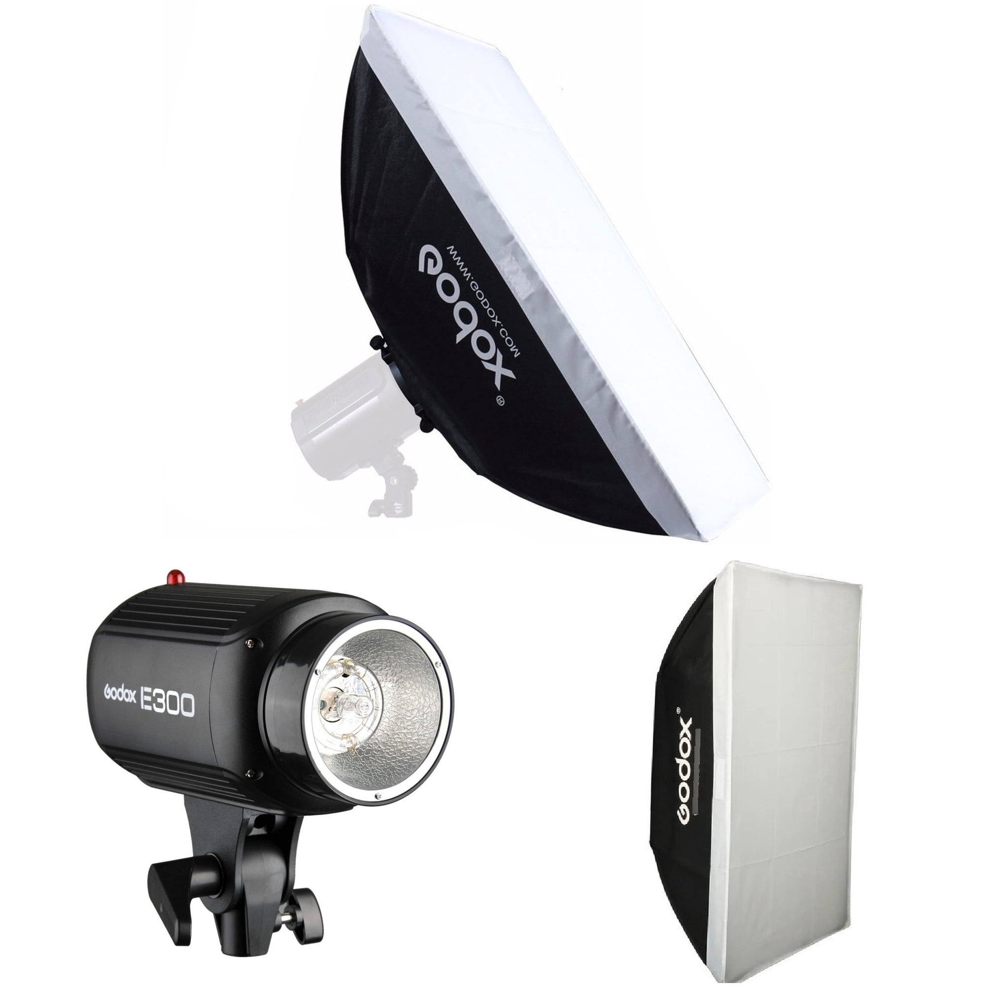 KIT FLASH ESTUDIO GODOX E300 + SOFTBOX 50X70CM | Lider