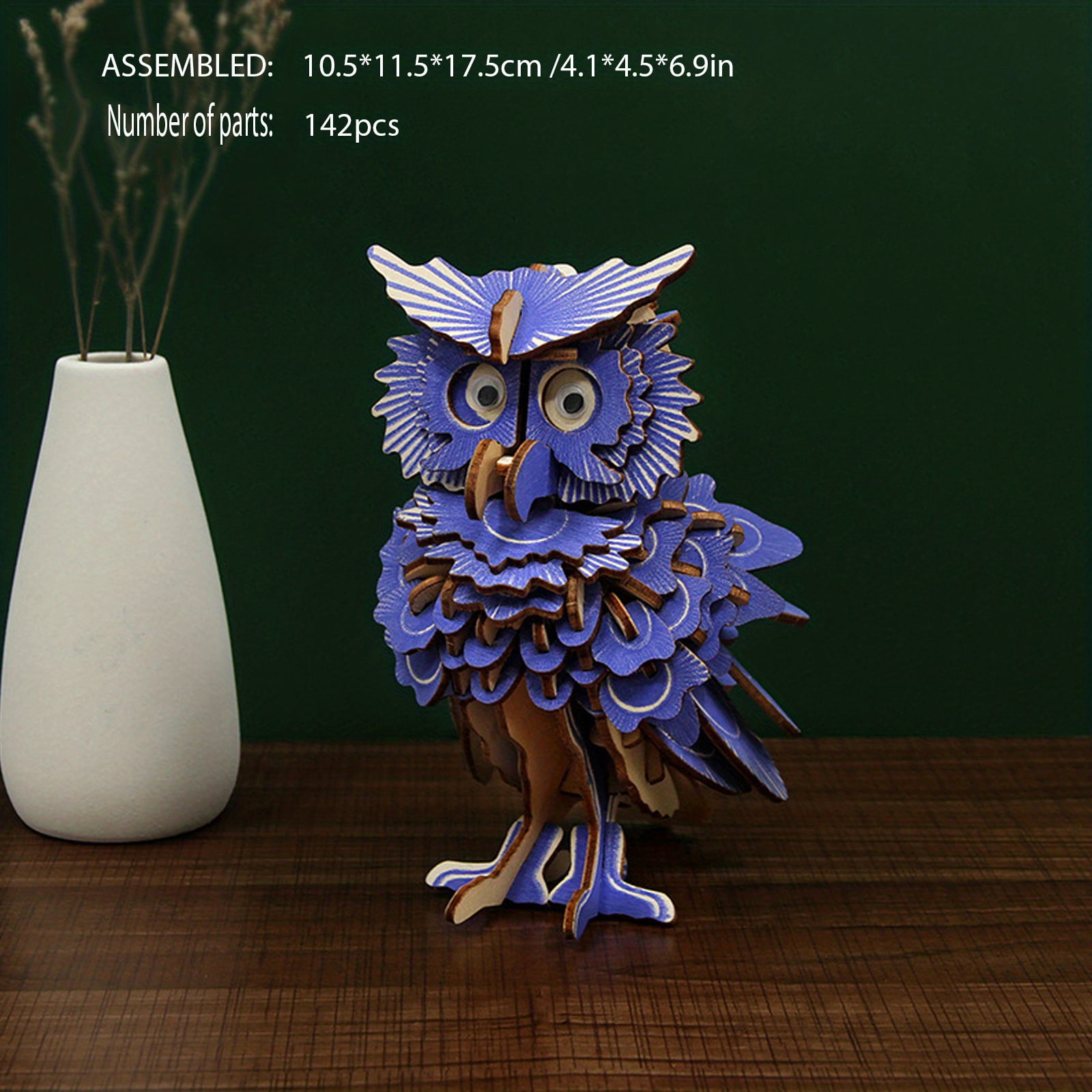 3D Wooden Puzzle For Adults, Unicorn, Eagle, Owl, Brain Teaser Puzzles ...