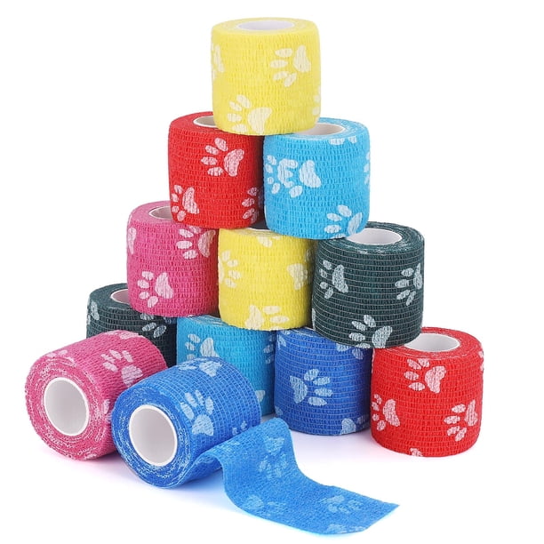 Venda cohesiva Sanfire Vet Wrap autoadherente 5 cm x 4.5 m, 12 rollos ...