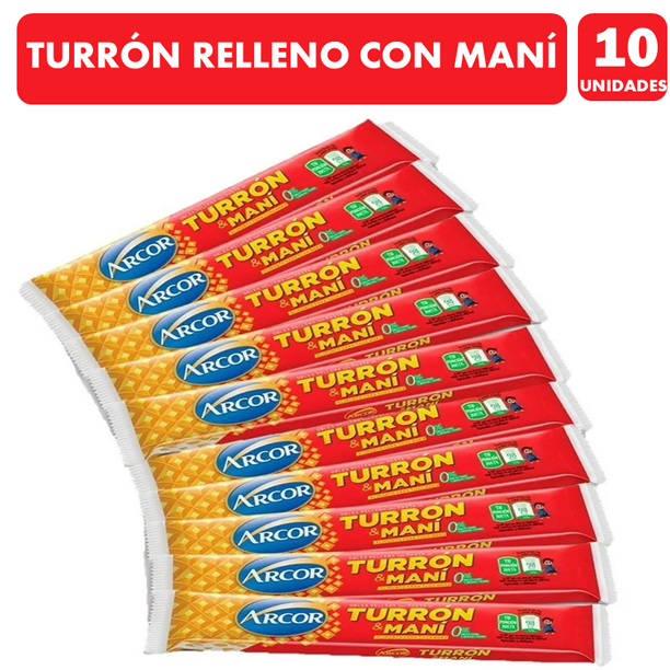 Turron Mani - Turron Clasico De Arcor (Pack Con 10 Un) | Lider