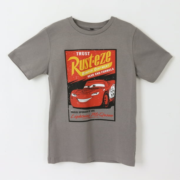 Polera Manga Corta Niño Gris Rayo McQueen Pixar Disney | Lider
