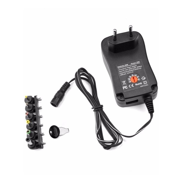 Adaptador De Corriente Universal 12w Regulable 3v A 12v | Lider